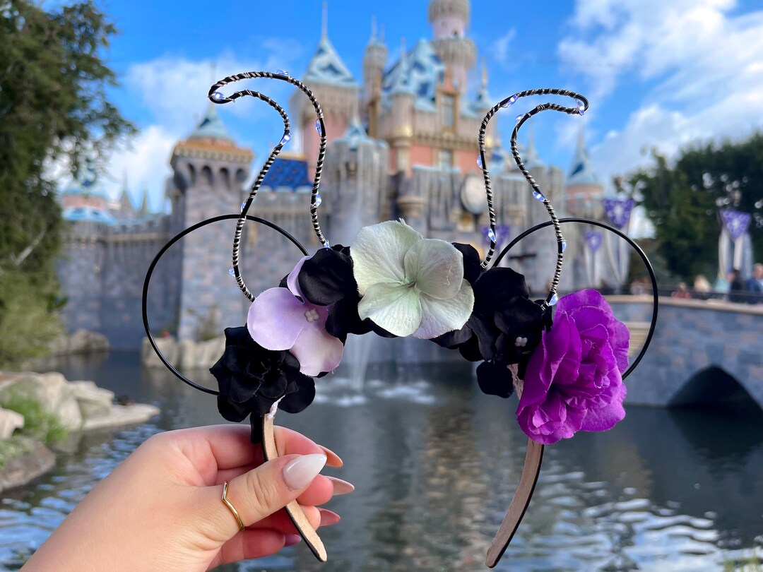 Maleficent Inspired Ears | Mouse Ears | Wire Flower Ears - Etsy