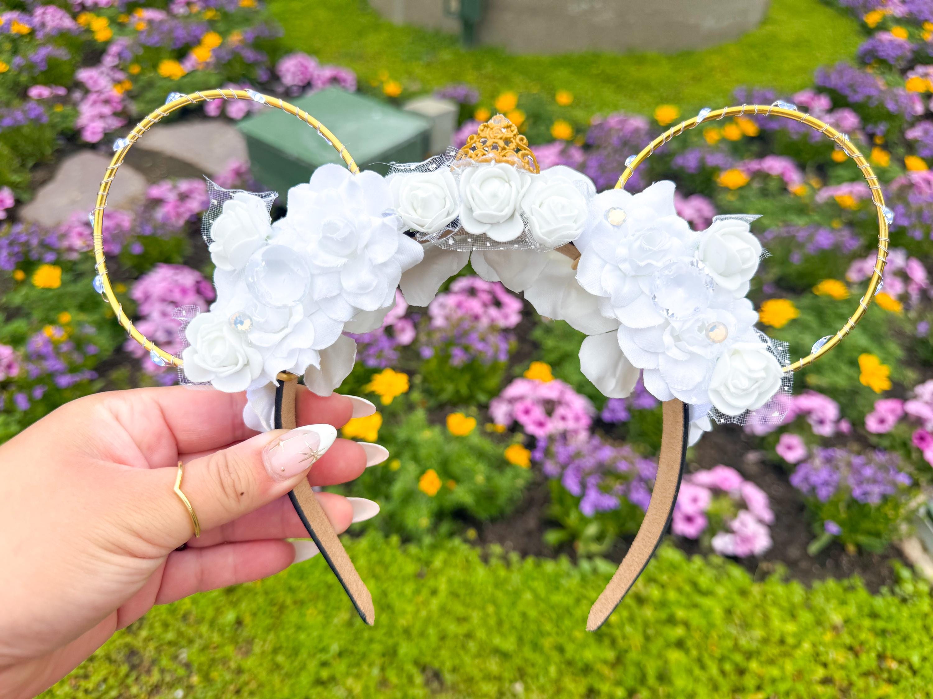 Bridal Ears | Bride | Wedding | Engagement | Mouse Ears | Wire Flower ...