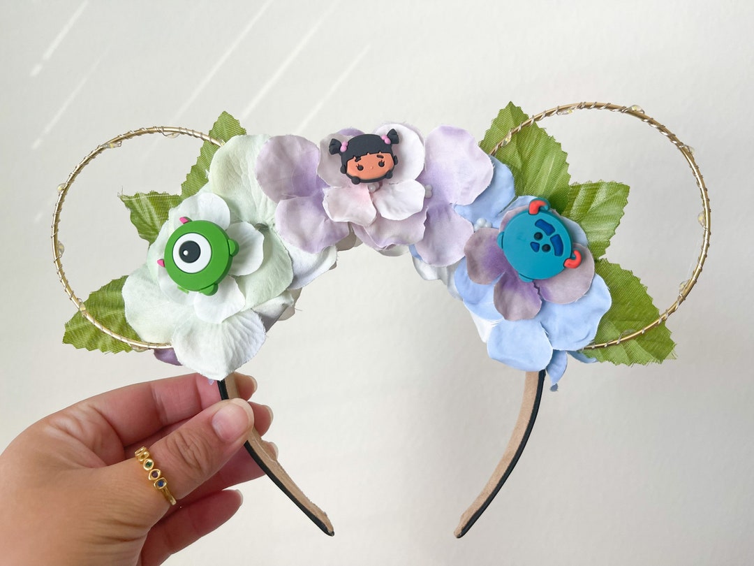 Monsters Inc. Inspired Ears Mouse Ears Wire Flowers Ears - Etsy