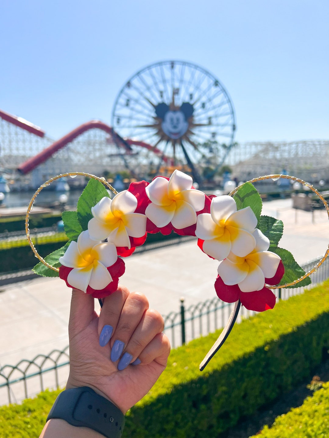 Lilo Inspired Ears Lilo & Stitch Mouse Ears Wire Flower Ears - Etsy
