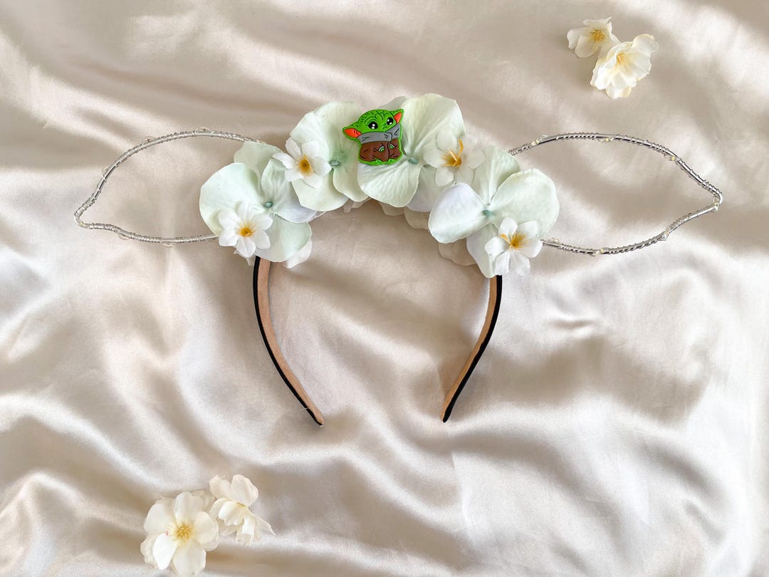 Grogu Inspired Ears | Baby Yoda | Star Wars | Mouse Ears | Wire Flower ...