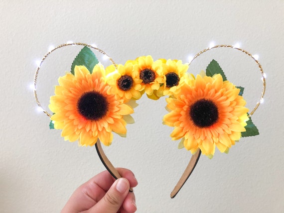 Sunflower Wire Ears Mouse Ears Wire Flowers Ears | Etsy
