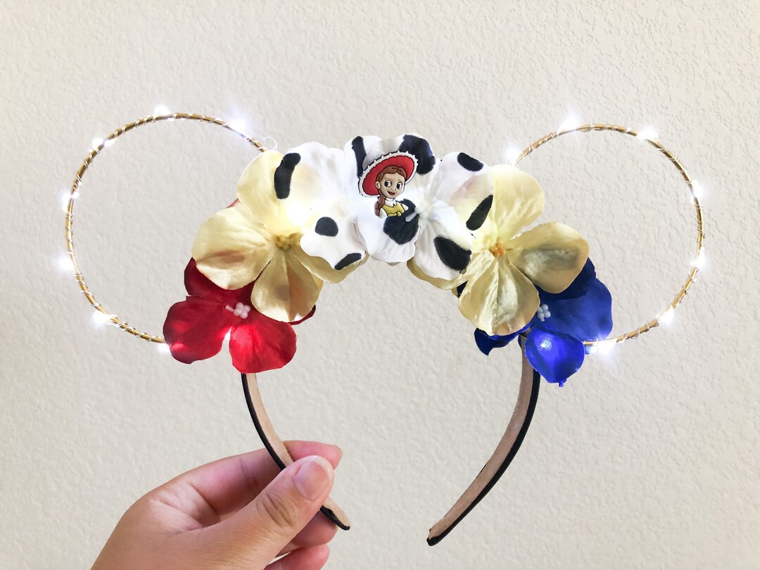 Jessie Inspired Ears Toy Story Mouse Ears Wire Flowers Ears - Etsy