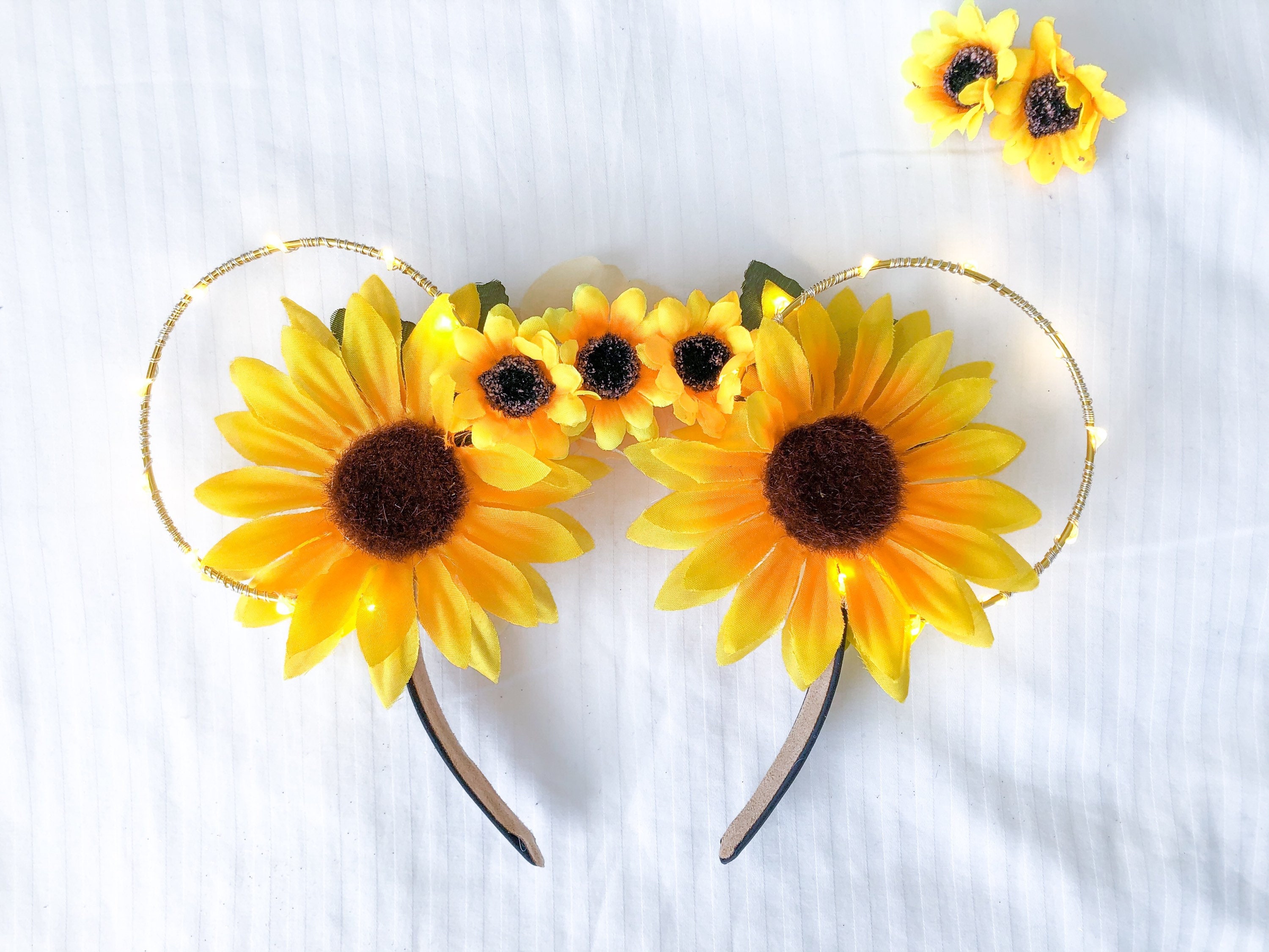 Sunflower Wire Ears Mouse Ears Wire Flowers Ears - Etsy