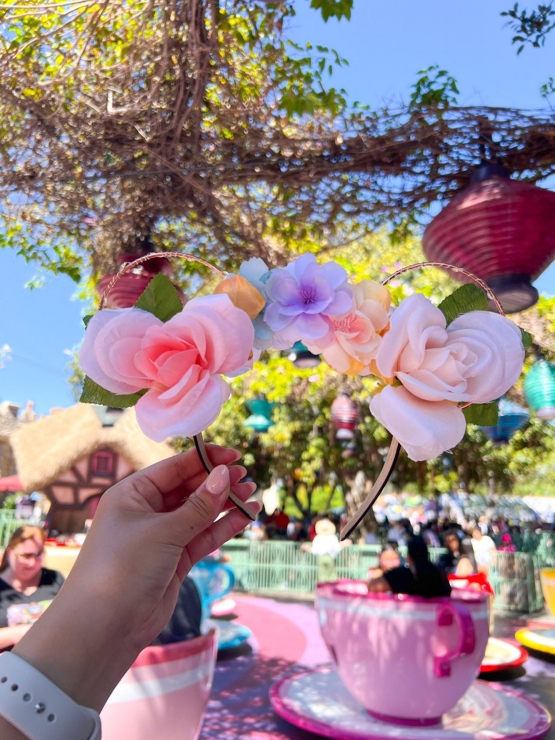 Pastel Floral Ears | Mouse Ears | Wire Flower Ears - Etsy