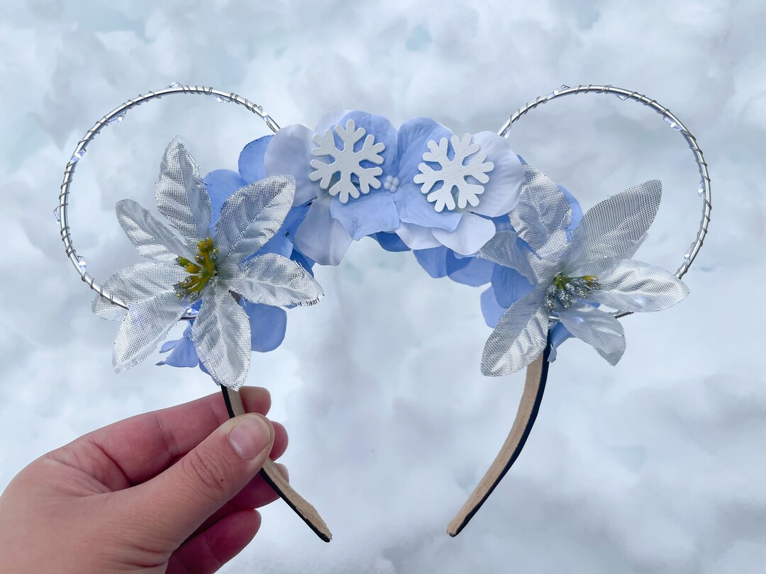 Frozen Inspired Ears | Elsa Ears | Mouse Ears | Wire Flower Ears - Etsy
