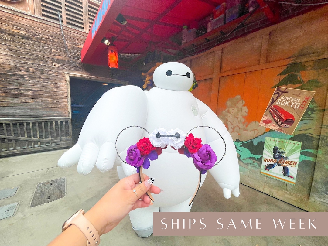 Baymax Inspired Ears Big Hero 6 Mouse Ears Flower Wire Ears - Etsy