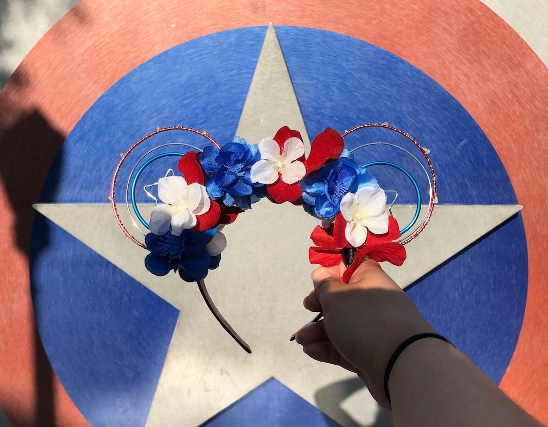 Captain America Inspired Ears | Steve Rogers | Marvel | Mouse Ears ...
