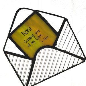 Personalized Stained Glass Gift as an Envelope Sending My Love - Etsy
