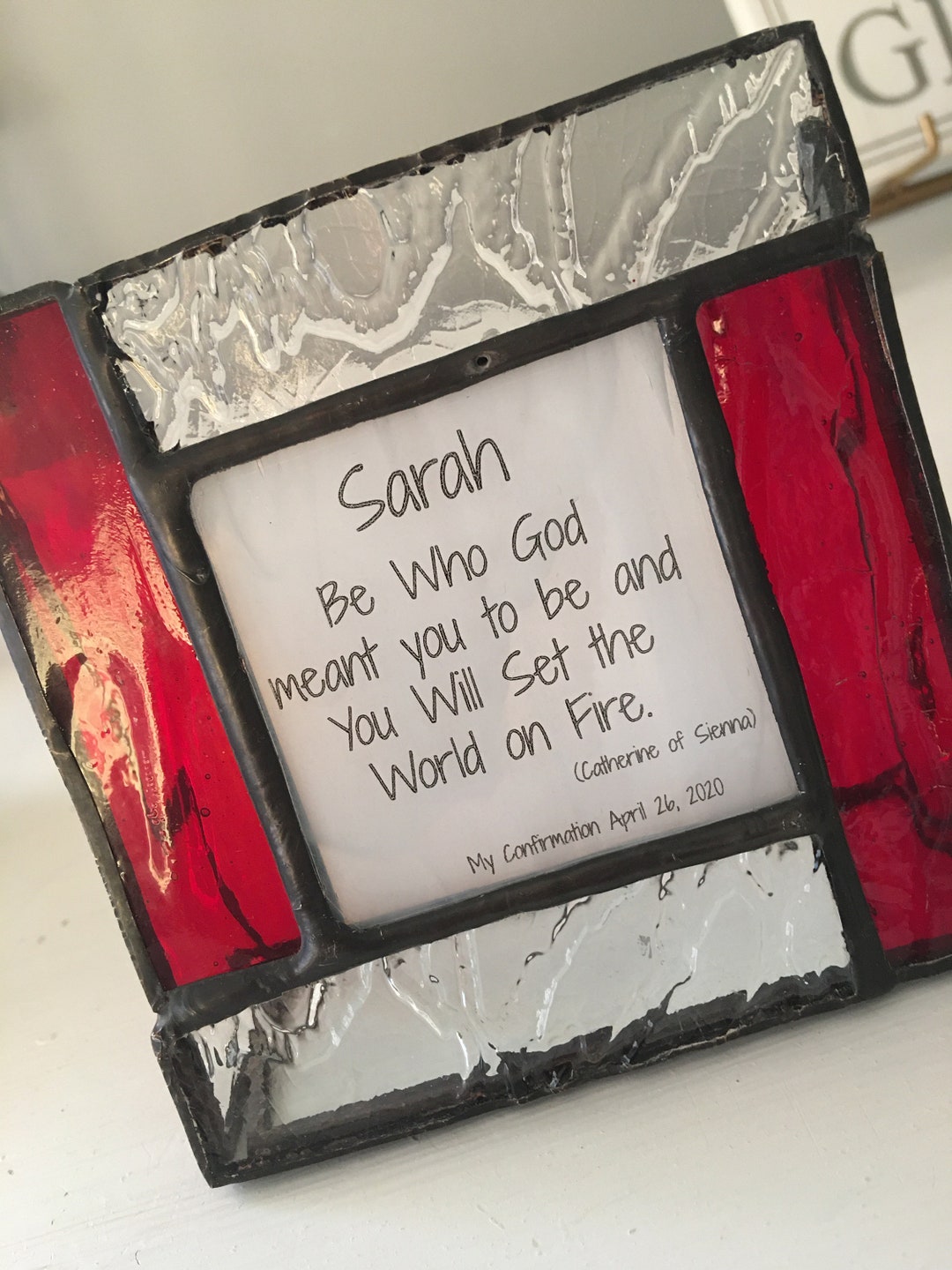 Personalized RCIA or OCIA Confirmation Gift for Teen in Stained Glass ...