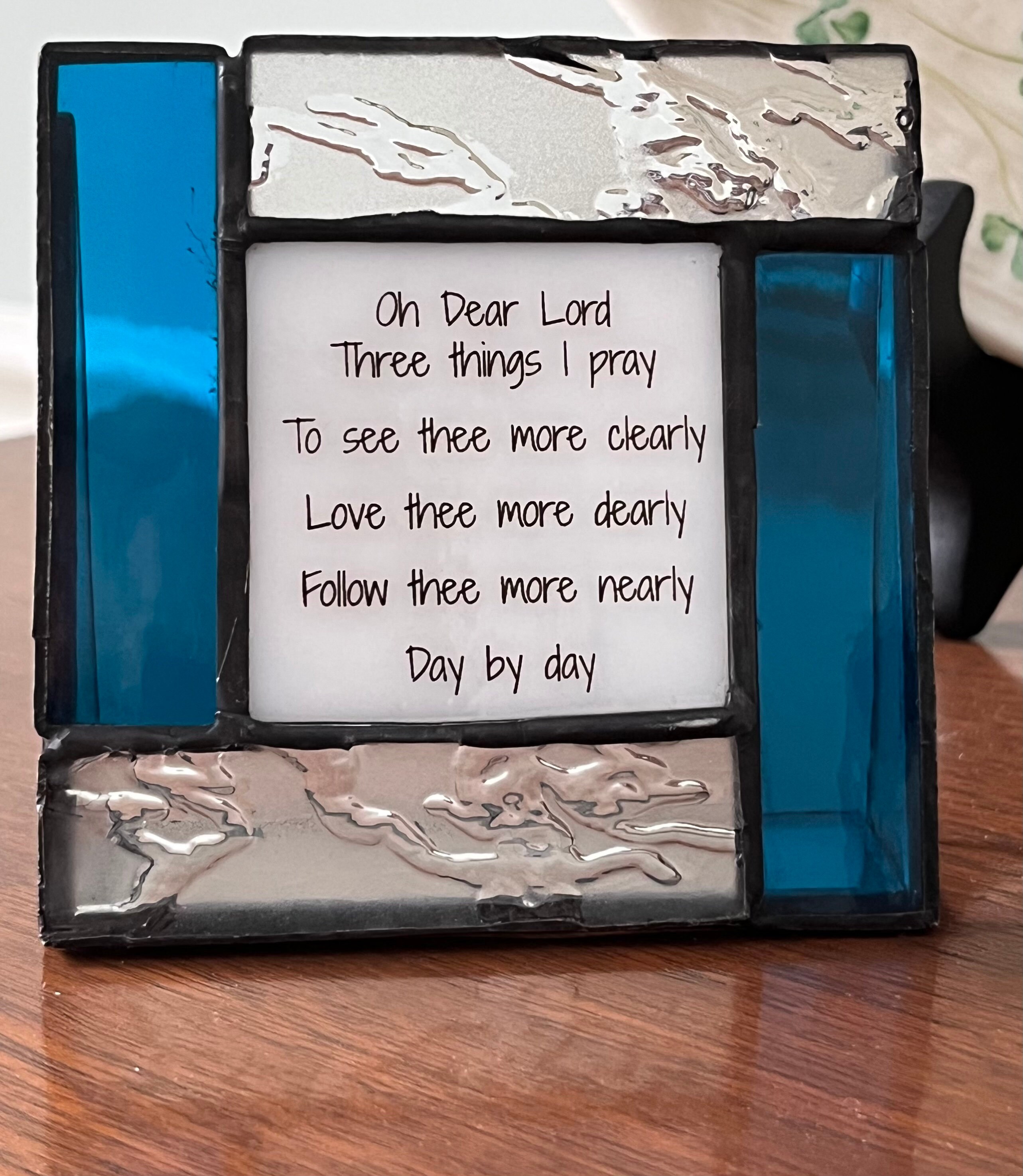Stained Glass Family Gift With the Prayer From Godspell - Three Things ...