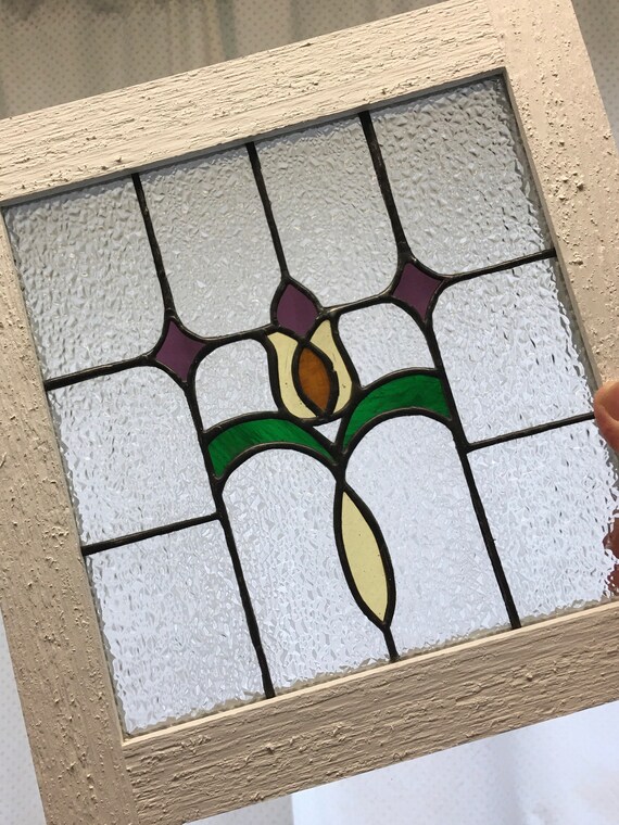 Small Stained Glass Window Panel Re-made 1930s Design - Etsy