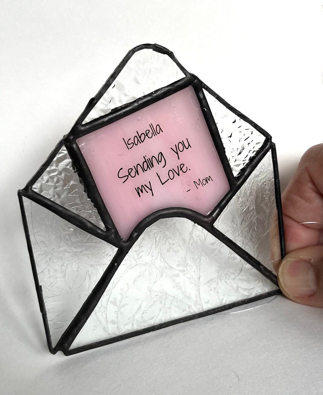 Personalized Stained Glass Gift as an Envelope Sending My Love - Etsy