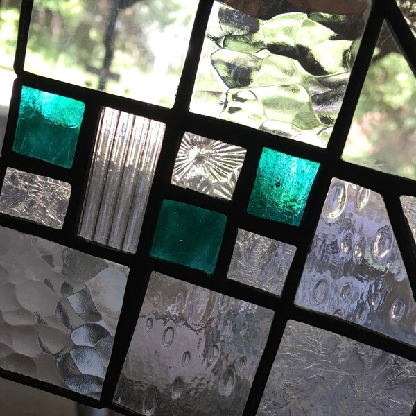 Aqua Stained Glass - Etsy