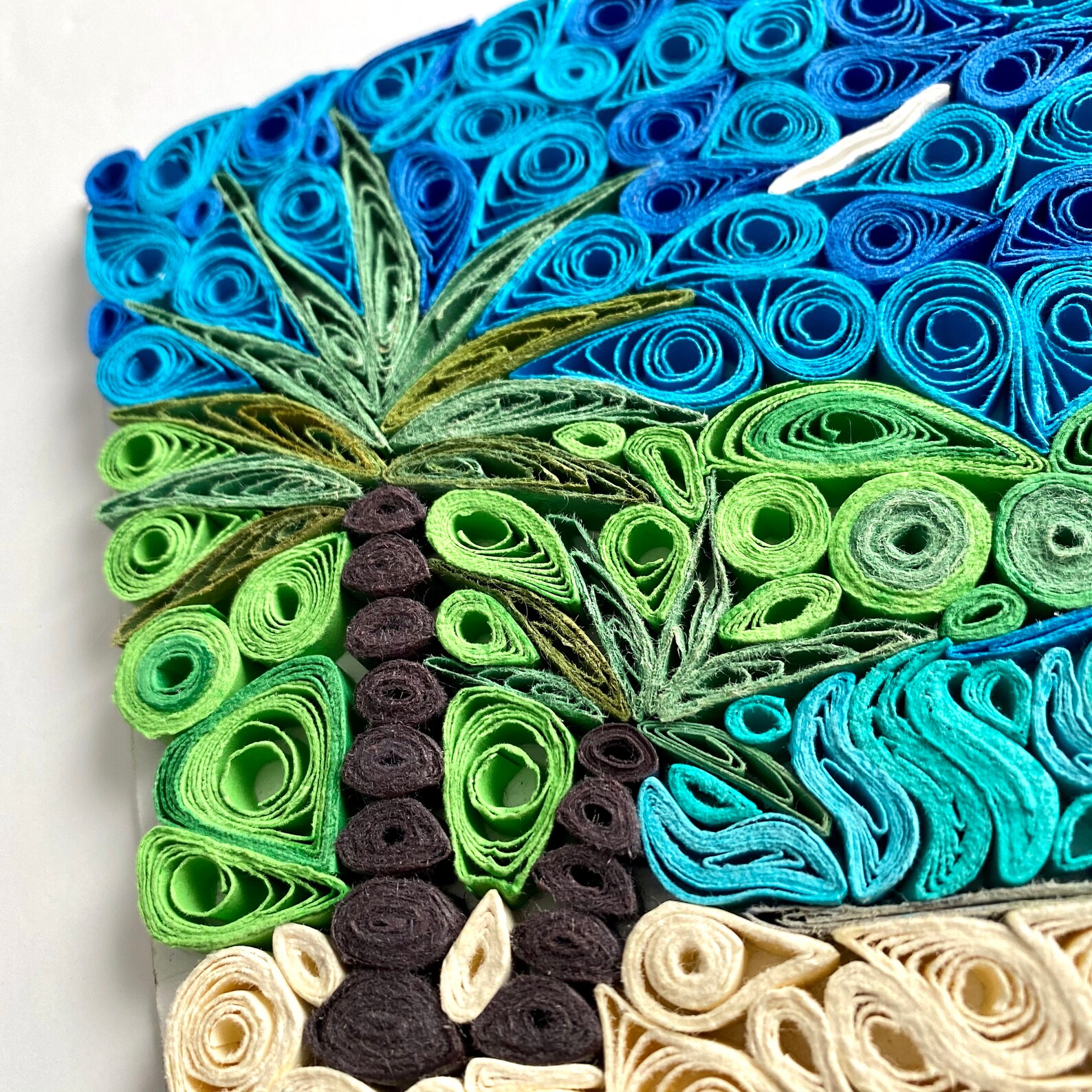 Inspirational Ocean Scene:beautiful Handmade Quilled Paper Gift With ...