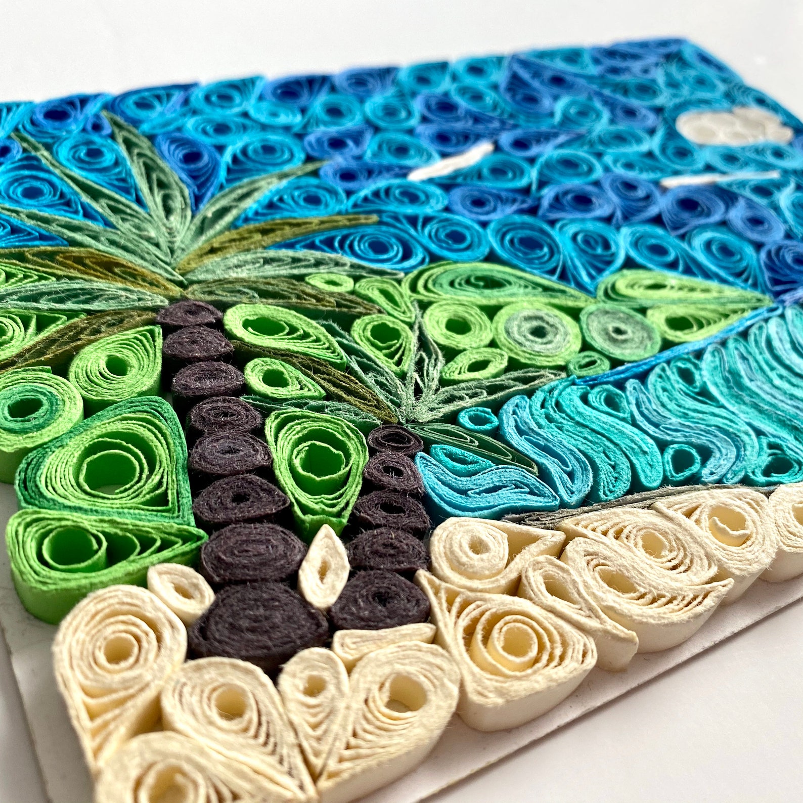 Inspirational Ocean Scene:beautiful Handmade Quilled Paper Gift With ...