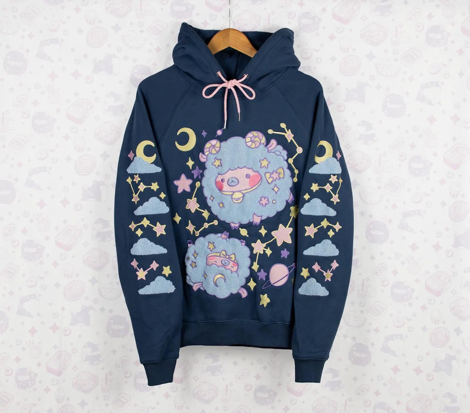 Fuzzy Space Sheep Embroidered Hoodie in US Unisex Sizes - Etsy