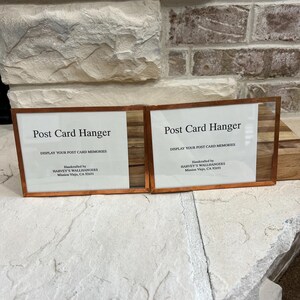 Postcard Card Hangers ~ Encased in Glass With Bronze/brass Edges ...