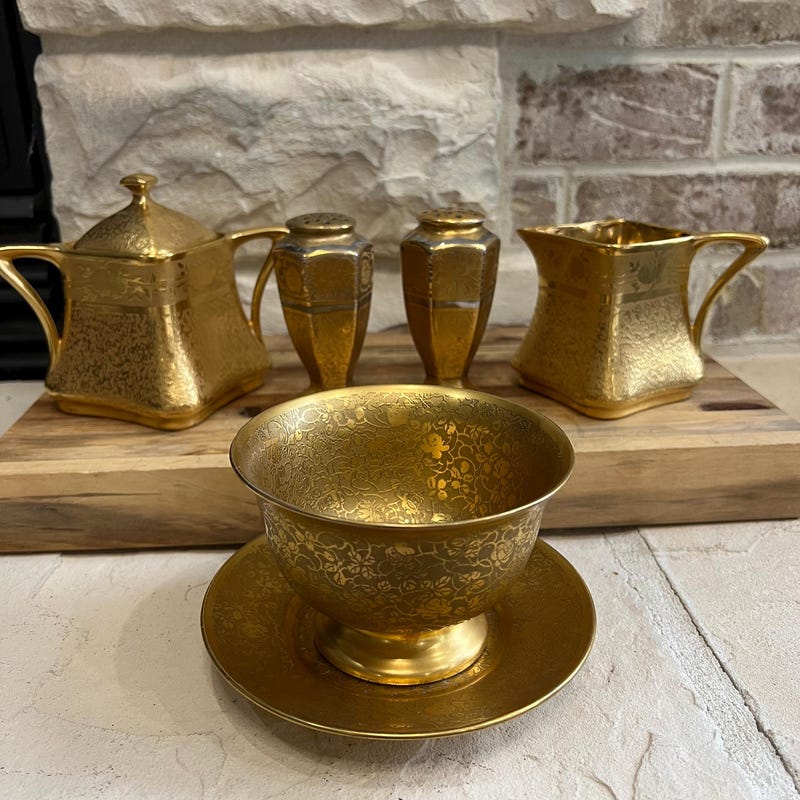 Gold Plated Tea Set - Etsy