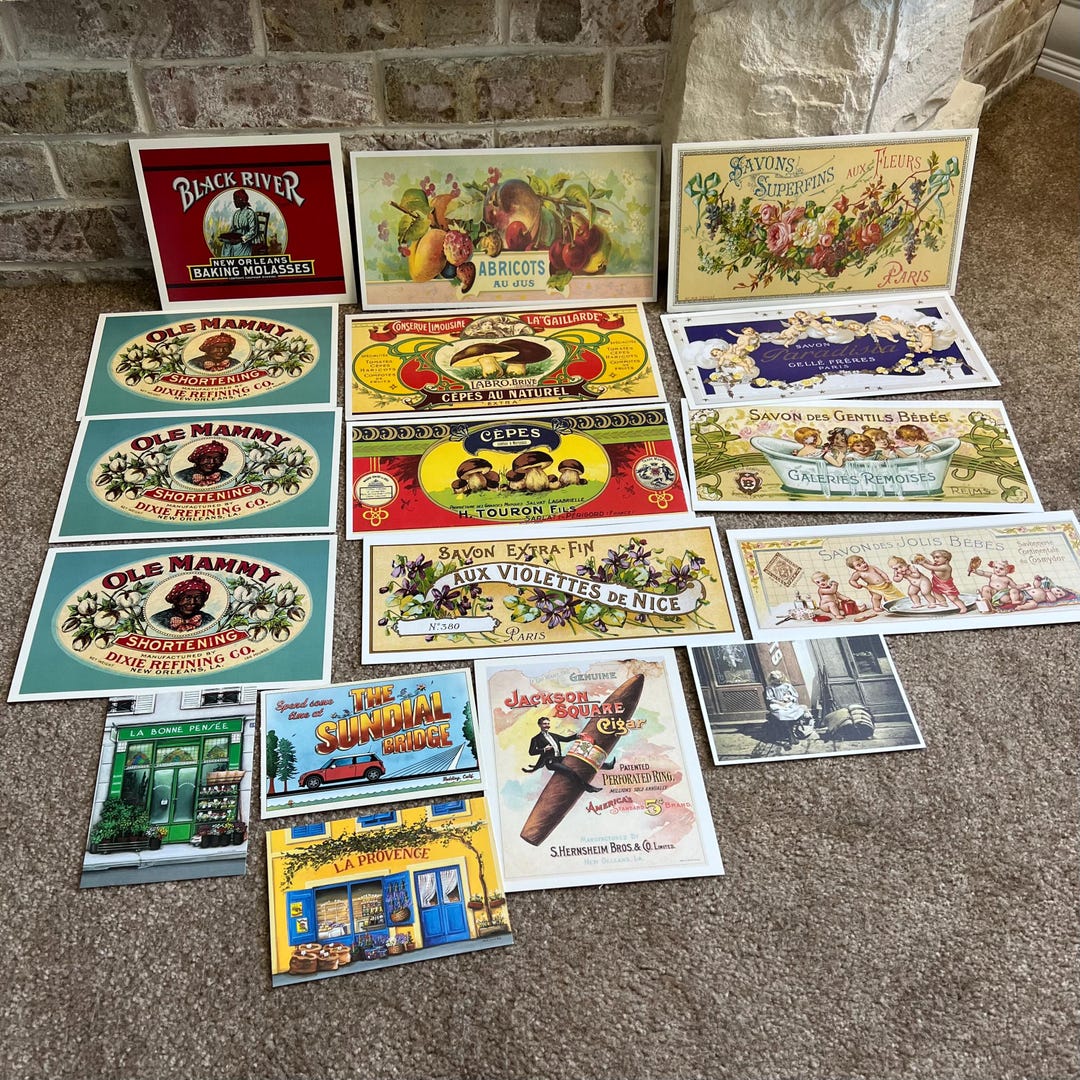Vintage Advertising Poster & Label Reproductions: Early 1900s Set - Etsy