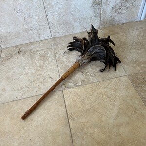 Vintage Victorian Feather Duster Antique Turkey Feather Duster Wooden ...