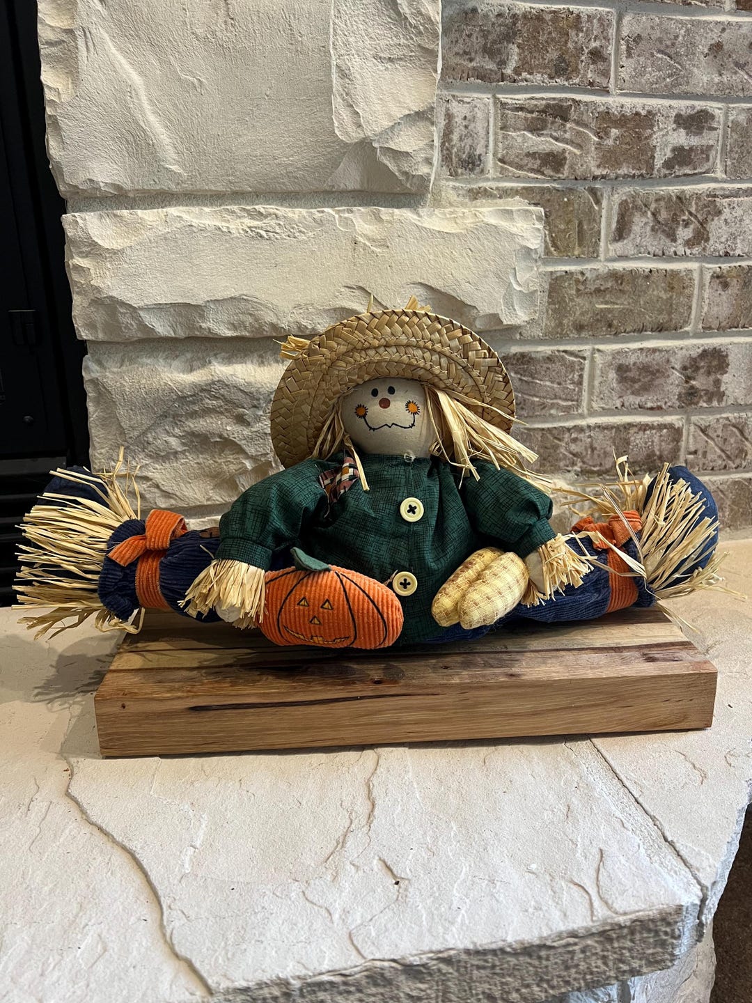 Fall Decor ~ Window Sill Scarecrow Friend ~ Fabric Stuffed Scarecrow - Etsy