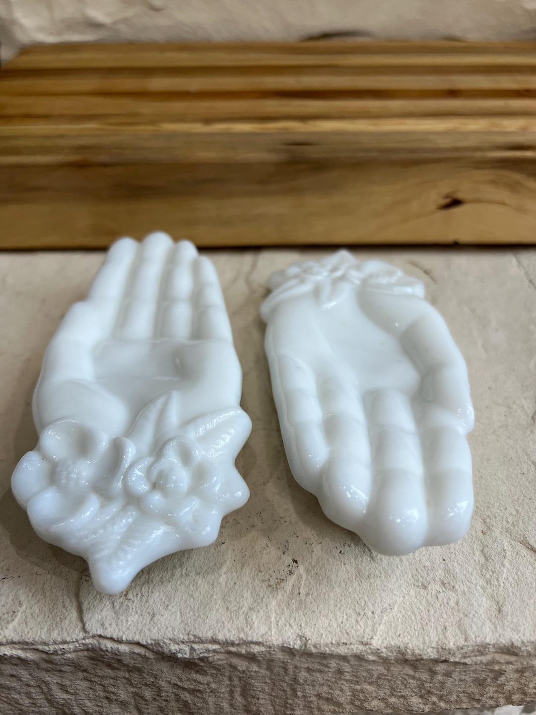 Vintage White Milk Glass Hand Dishes for Soap, Rings, Jewelry, Candy ...