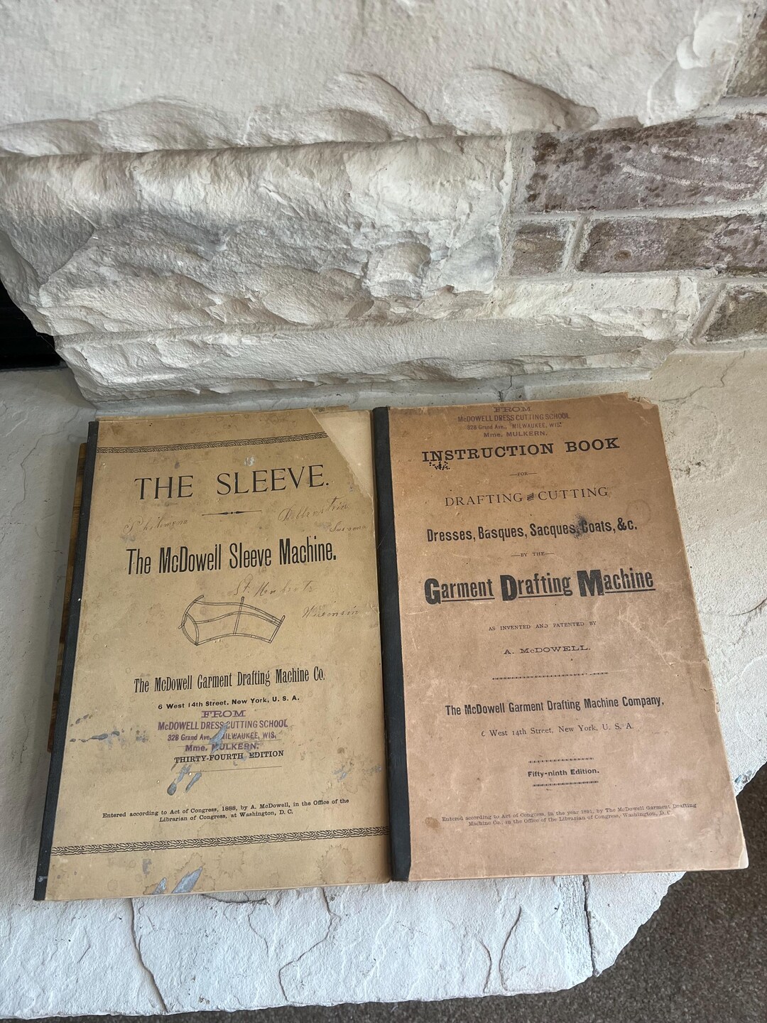Antique 1888 Mcdowell Garment Drafting Machine Manuals - Sleeve & Full ...