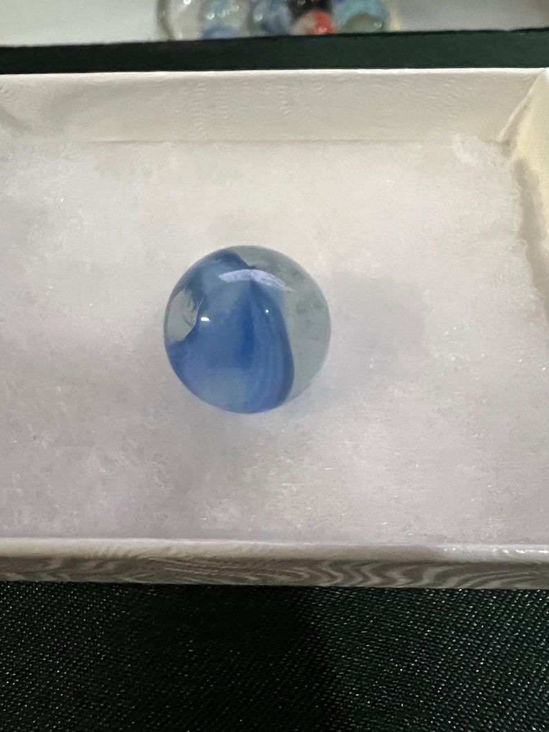 Blue Toy Marble Vintage Four Point band Marble Primitive but Popular ...