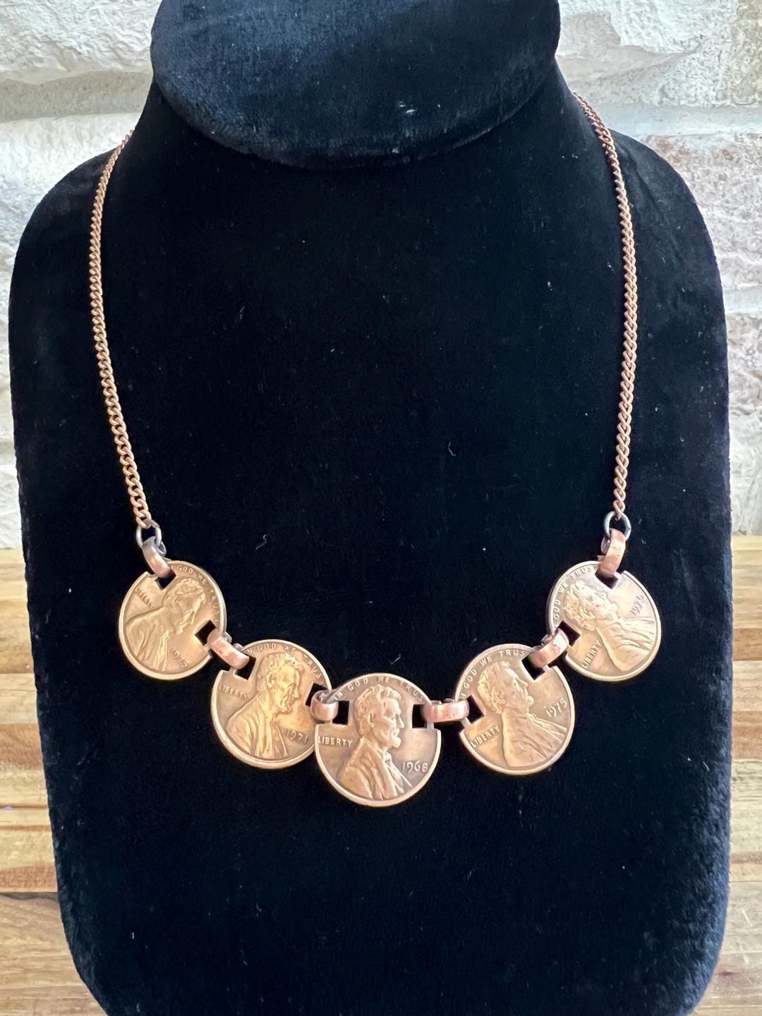 Vintage Copper Penny Necklace ~ Rare Find and Unique Hand Crafted Penny ...