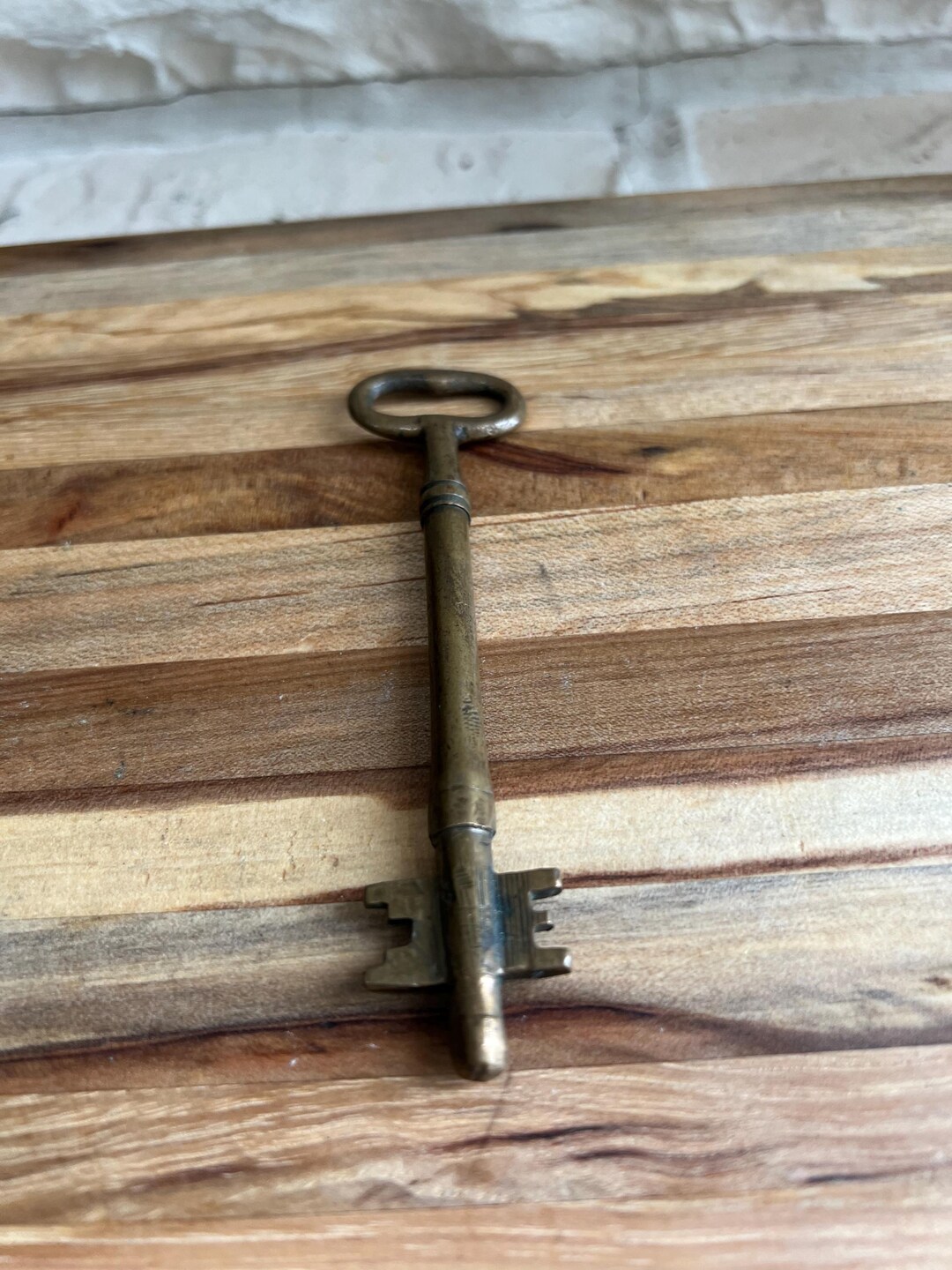 Vintage Skeleton Key | Brass Double Bit Key I Antique-style Key for ...