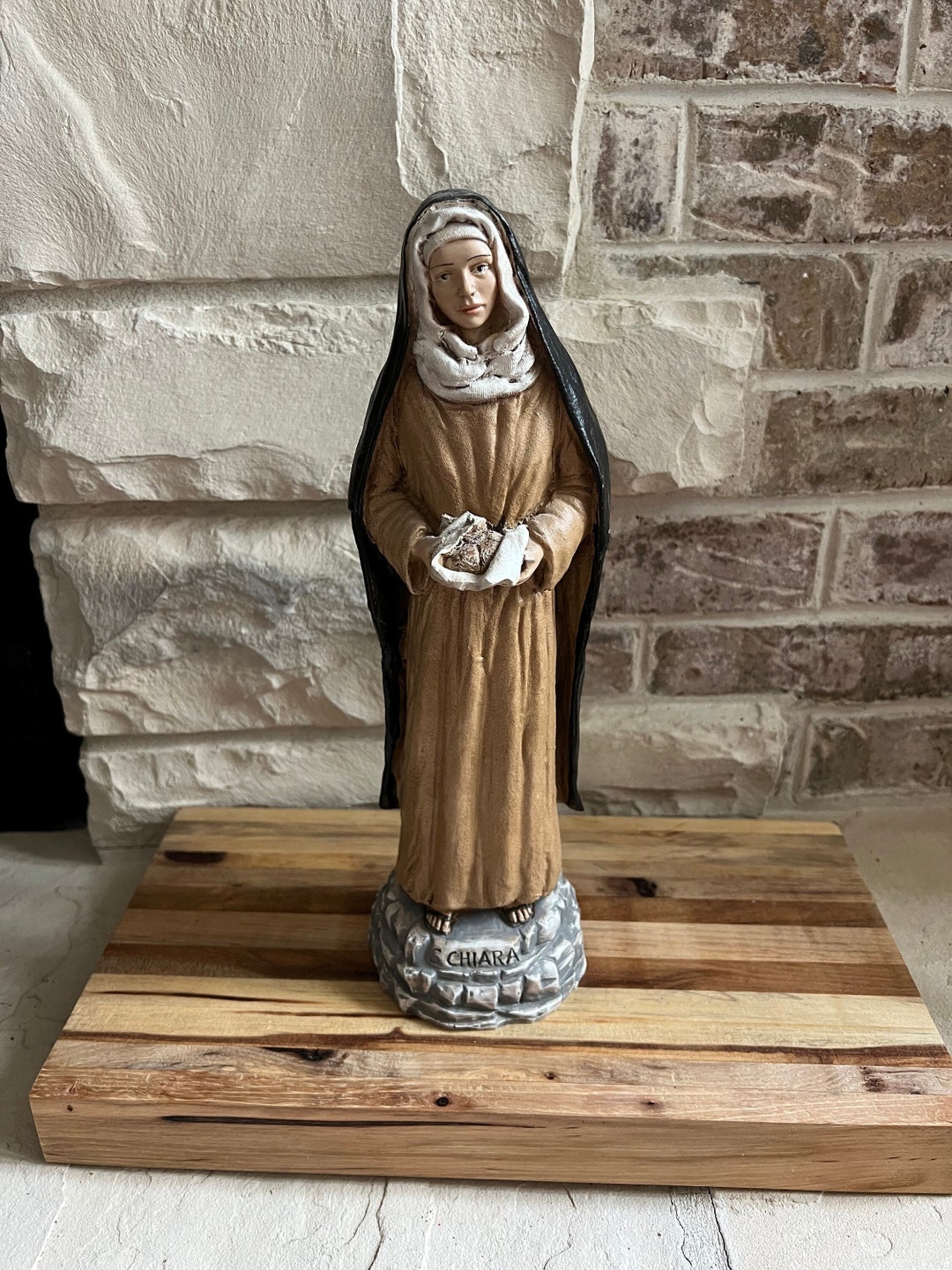 Saint Clare Statue 12.5 Height Vintage St. Clare Statue Made in Italy ...