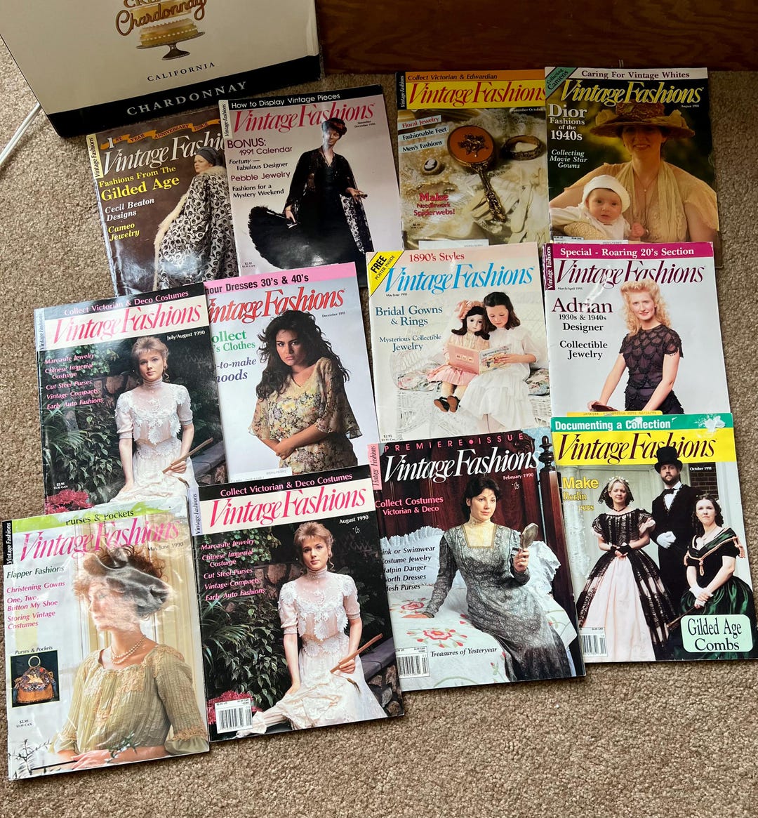 Vintage Fashions Magazines Lot: 1990-91 Premiere Issue, Victorian ...