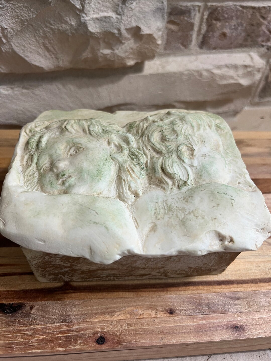 Vintage Hen-feathers Cupid Trinket Box: Cream Cast Resin Keepsake - Etsy