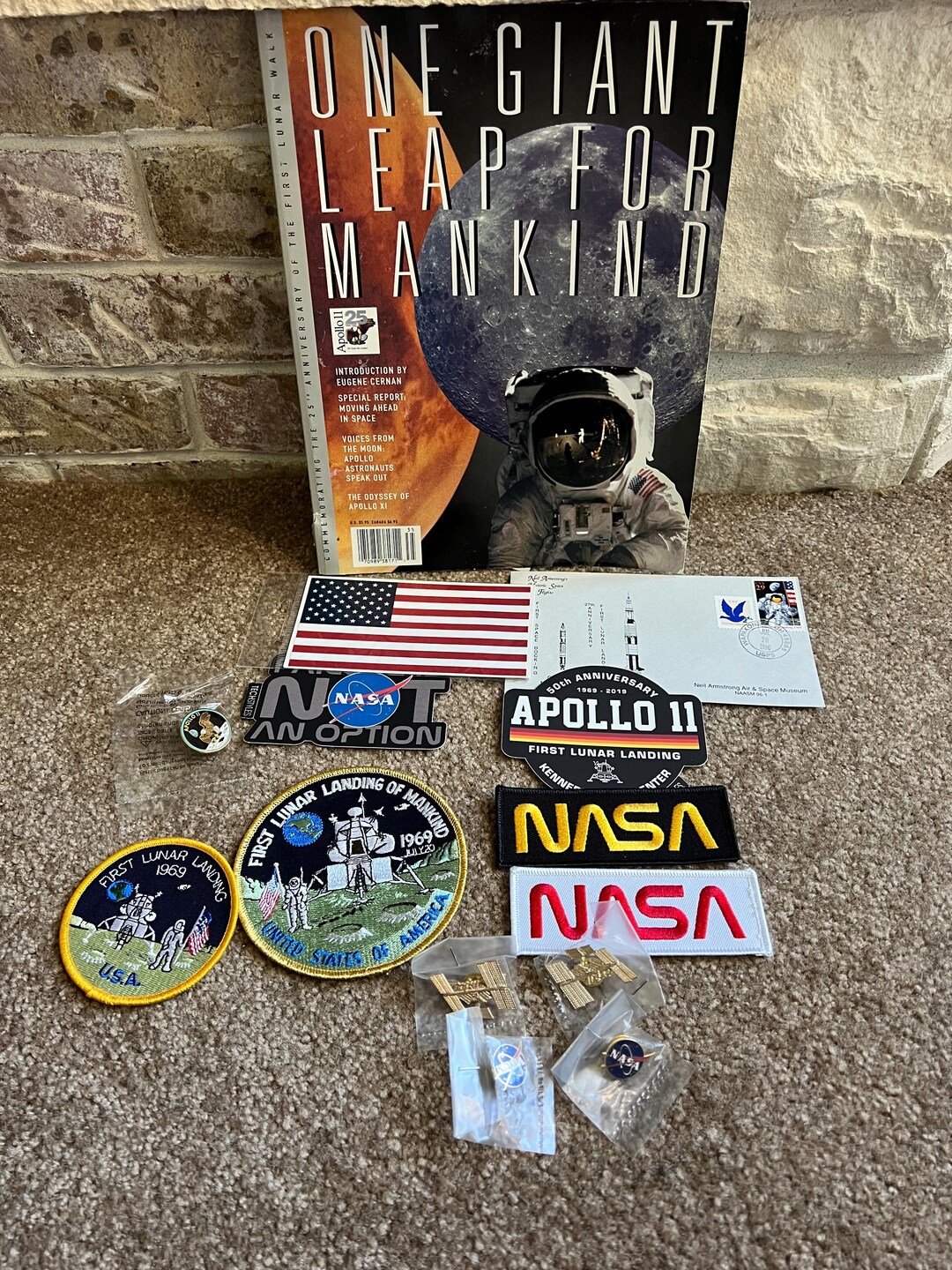 Vintage NASA Memorabilia Bundle: Patches, Pins, Stickers & Magazine - Etsy