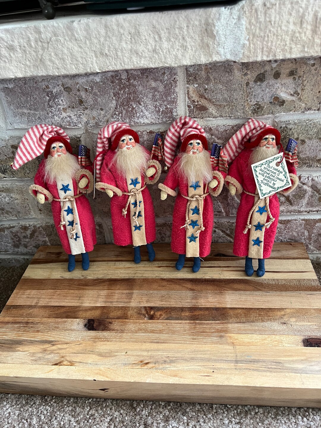 Trissy Crenshaw Primitive 'skinny' Clay USA Santas Early Original ...