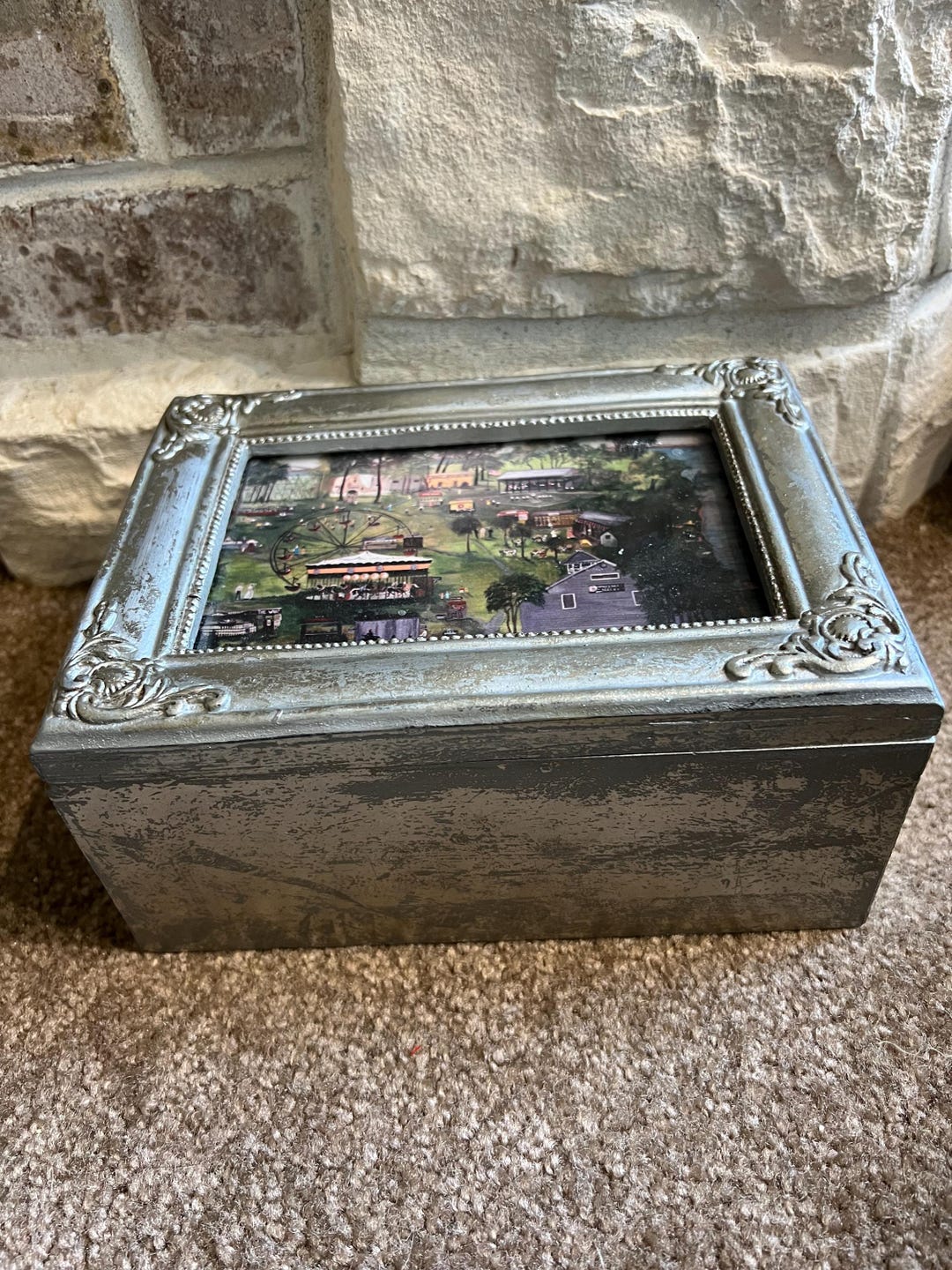 Jewelry Box Victorian Style Wooden Picture Frame Jewelry Box With A ...