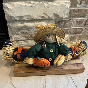 Fall Decor ~ Window Sill Scarecrow Friend ~ Fabric Stuffed Scarecrow - Etsy