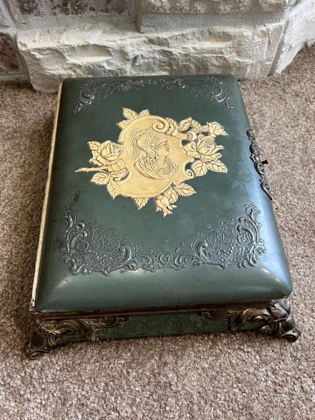 Vintage Victorian Celluloid Photo Album With Music Box - Etsy