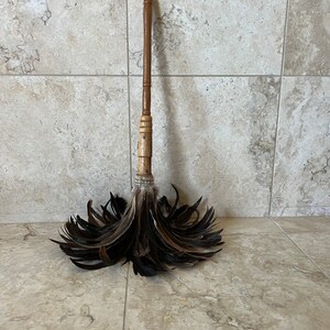 Vintage Victorian Feather Duster Antique Turkey Feather Duster Wooden ...