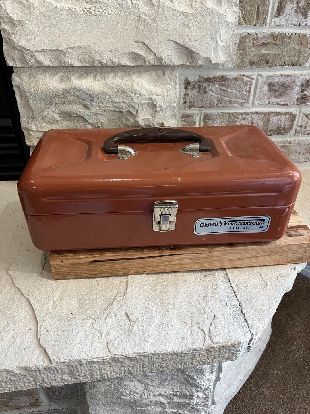 Brown Tool Box ~ Vintage 1960's All Metal Tool Box by Oldpal Woodstream ...