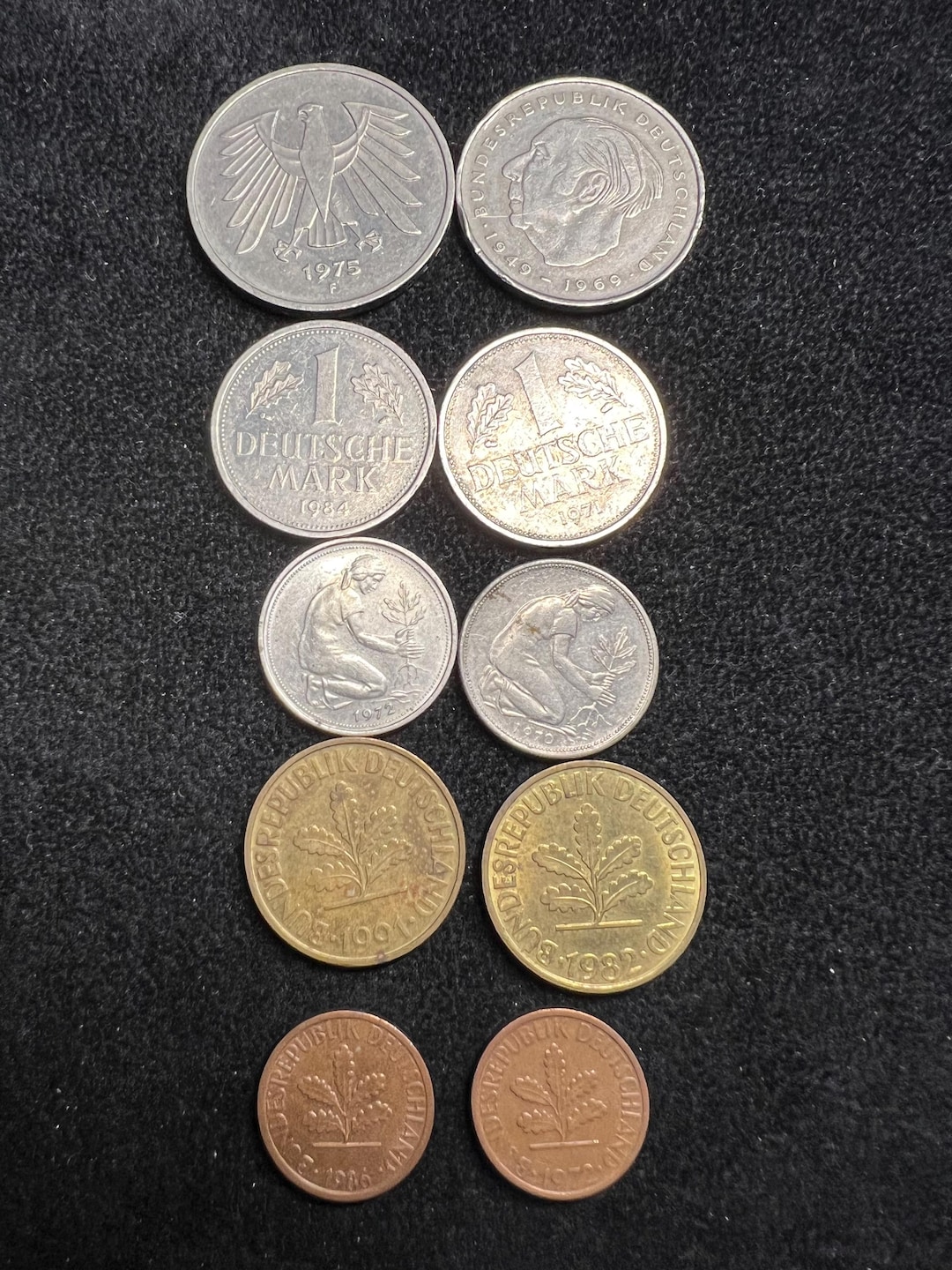 Vintage German Coin Set - 1960s-1990s West Germany Deutsche Mark ...