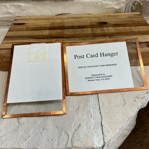 Postcard Card Hangers ~ Encased in Glass With Bronze/brass Edges ...