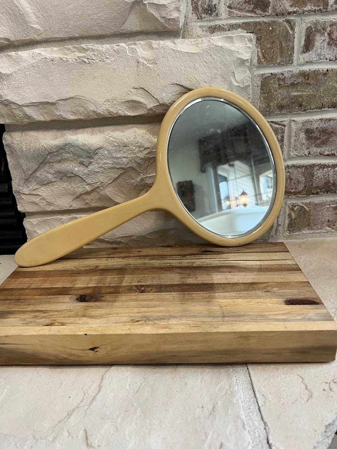 Vintage Monogram Victorian Mirror ~ Large Bakelite Hand Held Mirror - Etsy