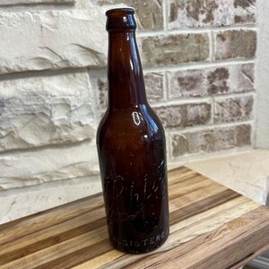 Vintage Schlitz Beer Bottle - Embossed Amber Glass | Antique Brewery Collectible, Rustic Bar ...