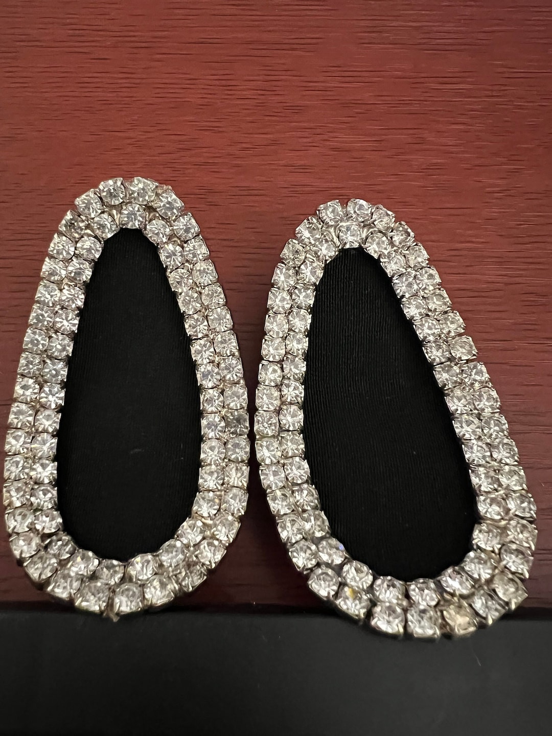 Art Deco Shoe Clips ~ Vintage Rhinestone Shoe Clips ~ Formal Shoe Clips ...