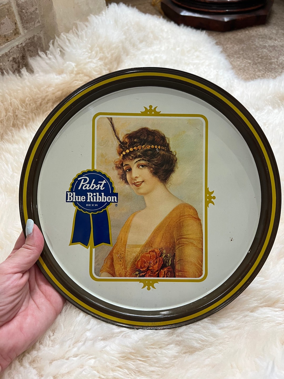 Vintage Pabst Ribbon Serving Tray/hanging Decor Barware Serving Tray ...
