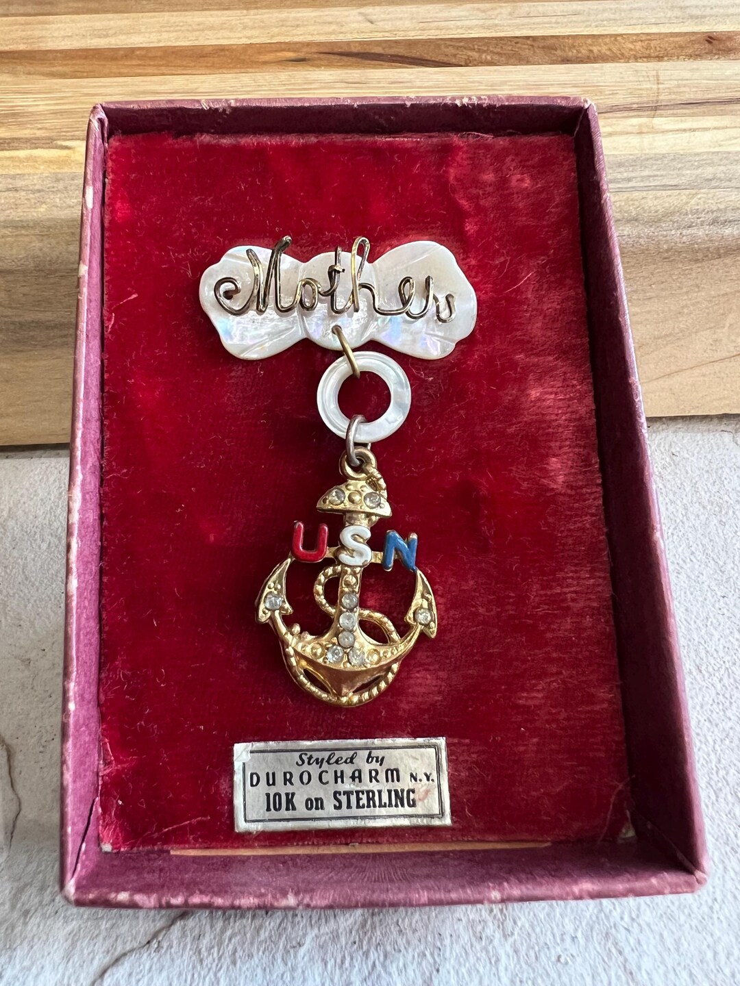 Vintage USN Navy Son-in-service Mothers Brooch ~ Mothers Brooch Lapel ...