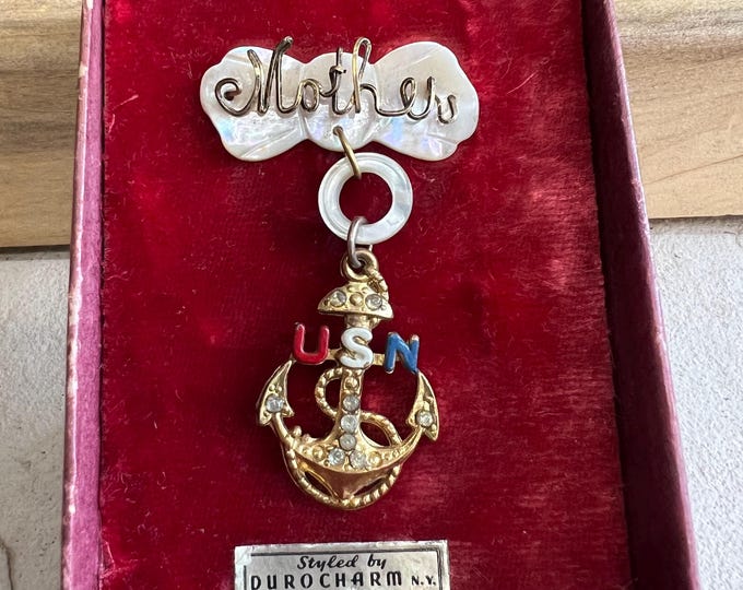 Vintage USN Navy Son-in-service Mothers Brooch ~ Mothers Brooch Lapel ...