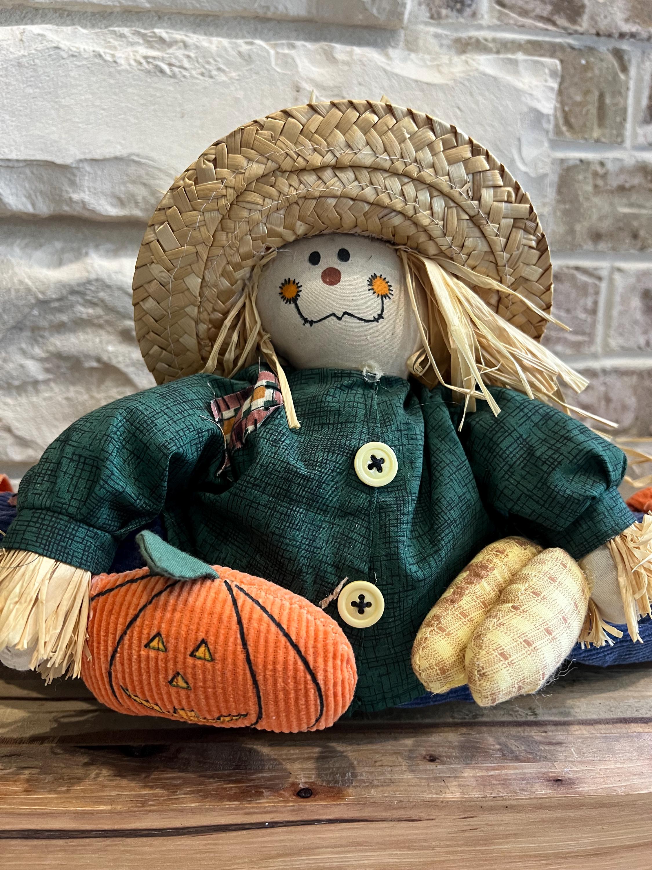 Fall Decor ~ Window Sill Scarecrow Friend ~ Fabric Stuffed Scarecrow - Etsy
